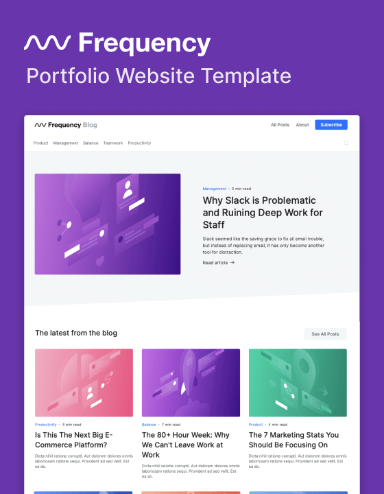 Frequency - Blog HTML5 Responsive Website Template